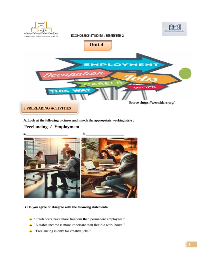 Fina Version Sem4 Economics Unit 4 | PDF | Noun | Freelancer