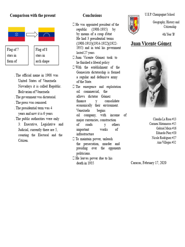 Triptych of Juan Vicente Gómez (T) | PDF | Venezuela | Politics Of ...