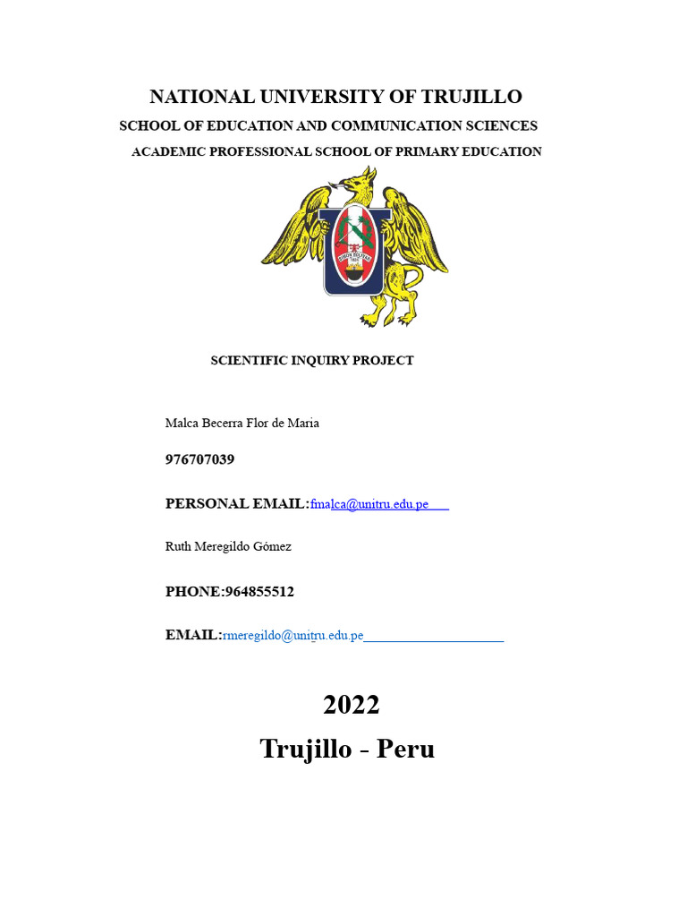 Malca Becerra Flor de Maria - Project On The Use of Chamomile As A ...