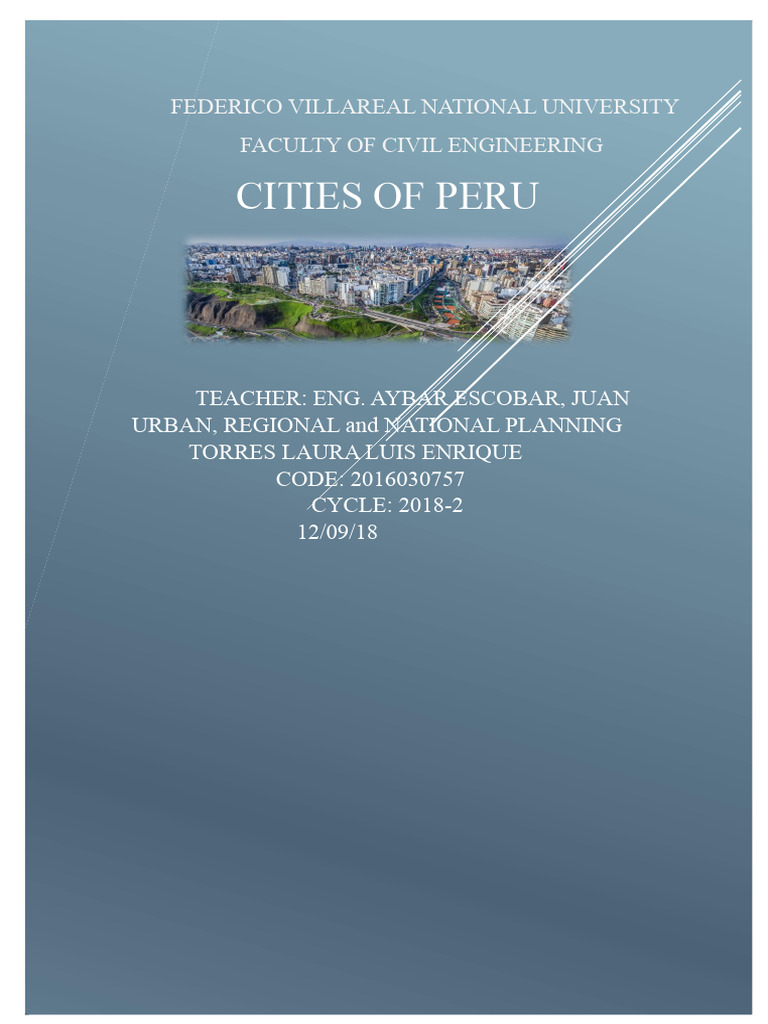 Overview of Cities in Peru | PDF | Peru | Lima
