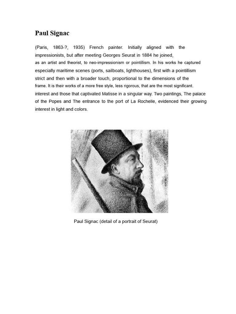 Paul Signac | PDF | Modern Art | Impressionism