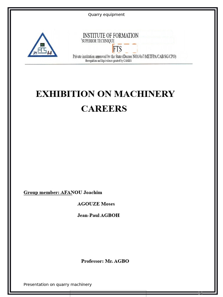Quarry Machinery Overview and Types | PDF | Loader (Equipment) | Rock ...