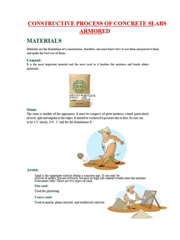 Construction Process of Reinforced Concrete Slabs | PDF | Concrete | Construction Aggregate