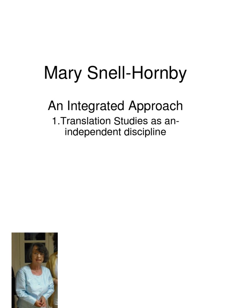 Mary Snell Hornby | PDF