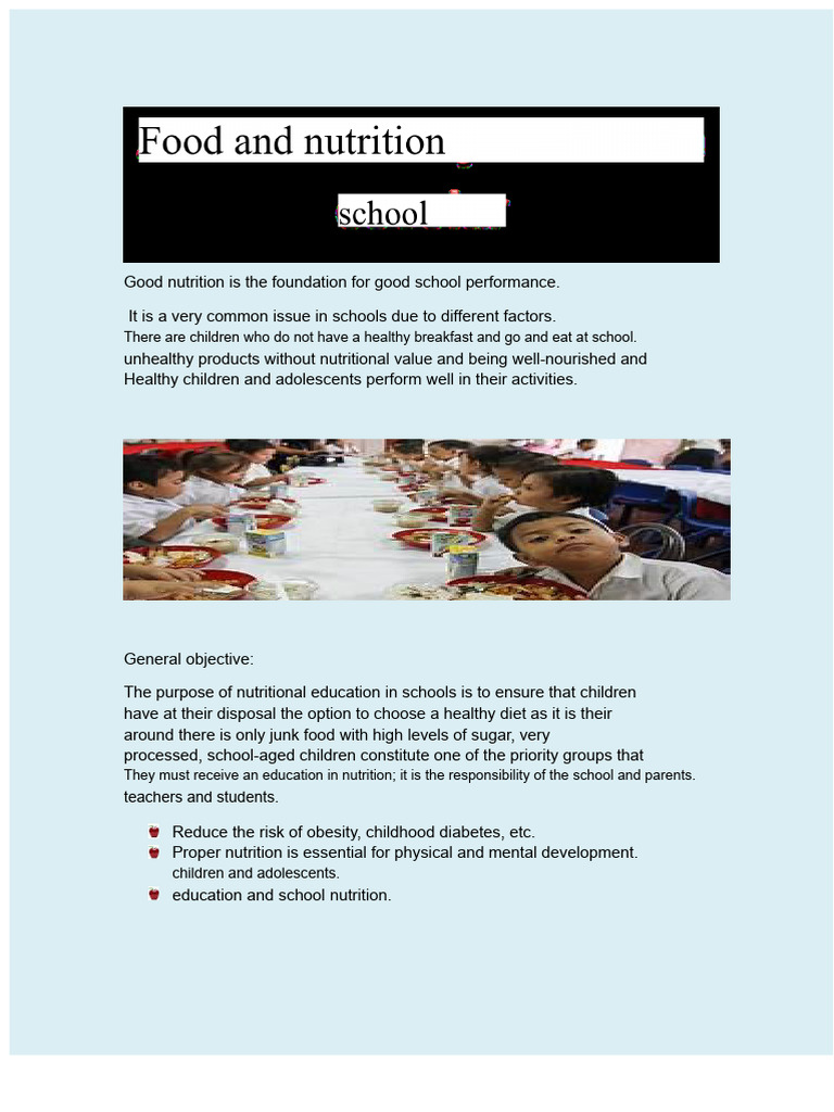 School Feeding and Nutrition Project | PDF