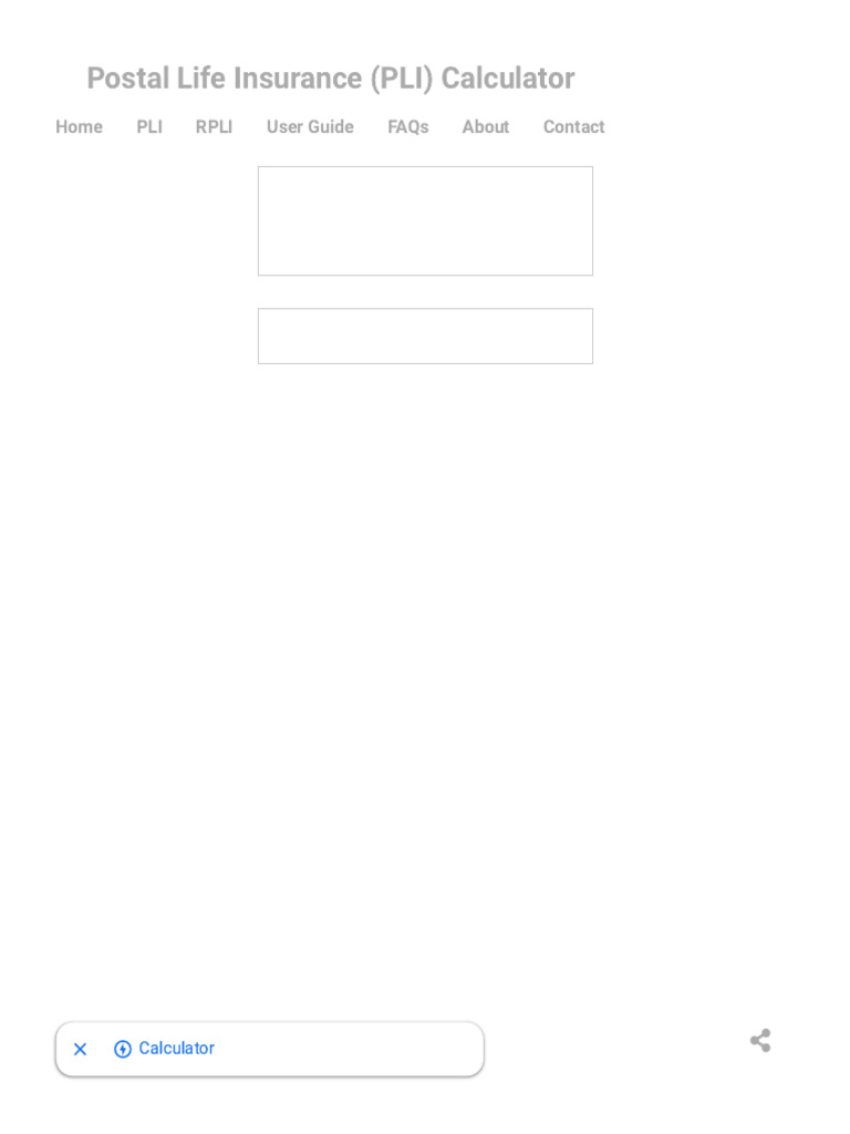 PLI Calculator - Convertible Whole Life Assurance (Suvidha) - PLI ...