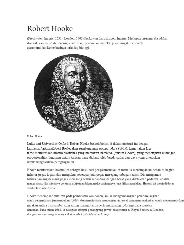 Robert Hooke | PDF