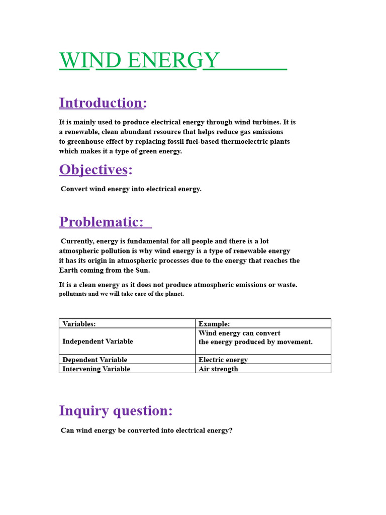 Wind Energy | PDF | Wind Power | Sustainable Energy