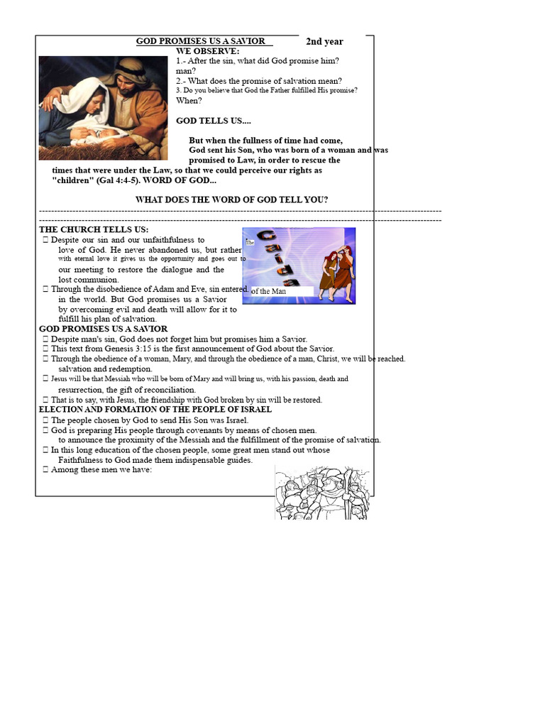 God Promises Us A Savior | PDF | Jesus | Mary, Mother Of Jesus