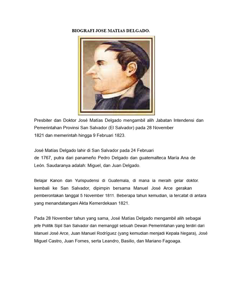 Biografi Jose Matias Delgado | PDF