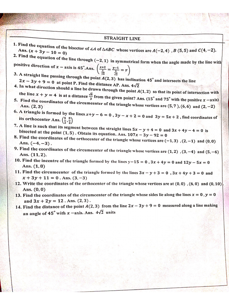Straight Line | PDF
