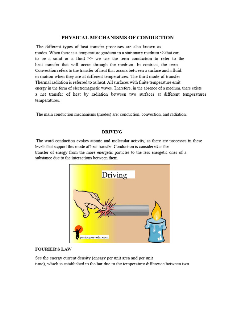 1.1.-Physical Mechanism of Conduction | PDF | Heat Transfer | Thermal ...