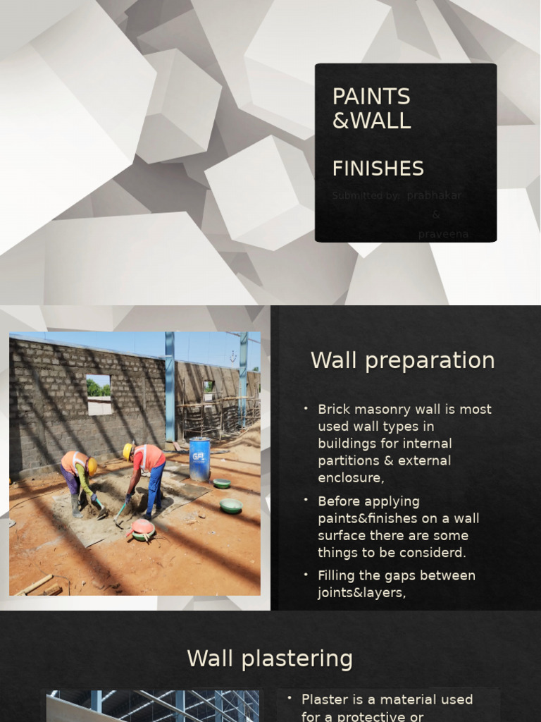 Paints&Wall Finishes | PDF | Plaster | Paint