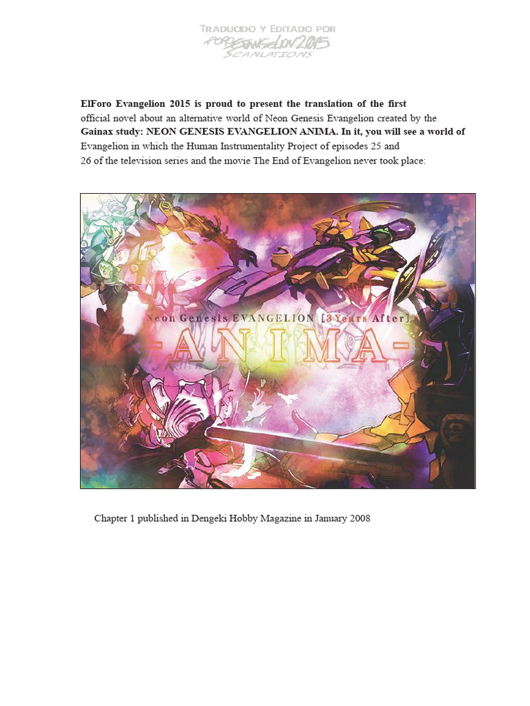 Evangelion Anima Chapter 1 | PDF | Compositions | Works About Child ...