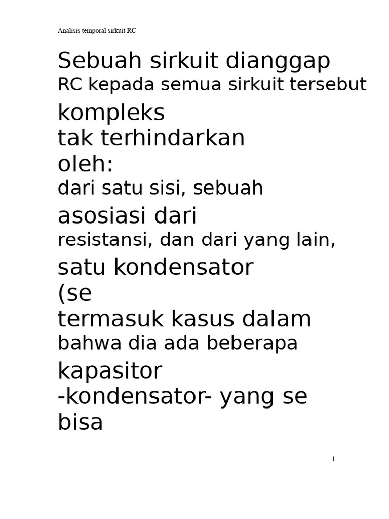 Analisis Rangkaian RC | PDF