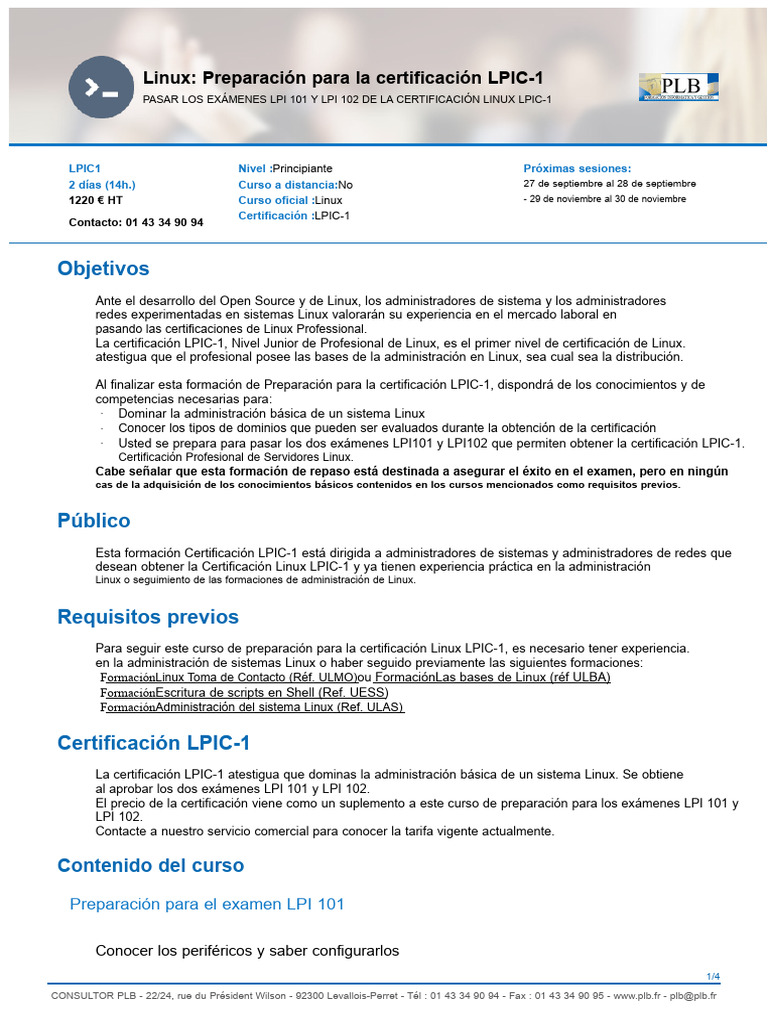 Lpic1 - PLB | PDF | Tecnología de sistema operativo | Informática