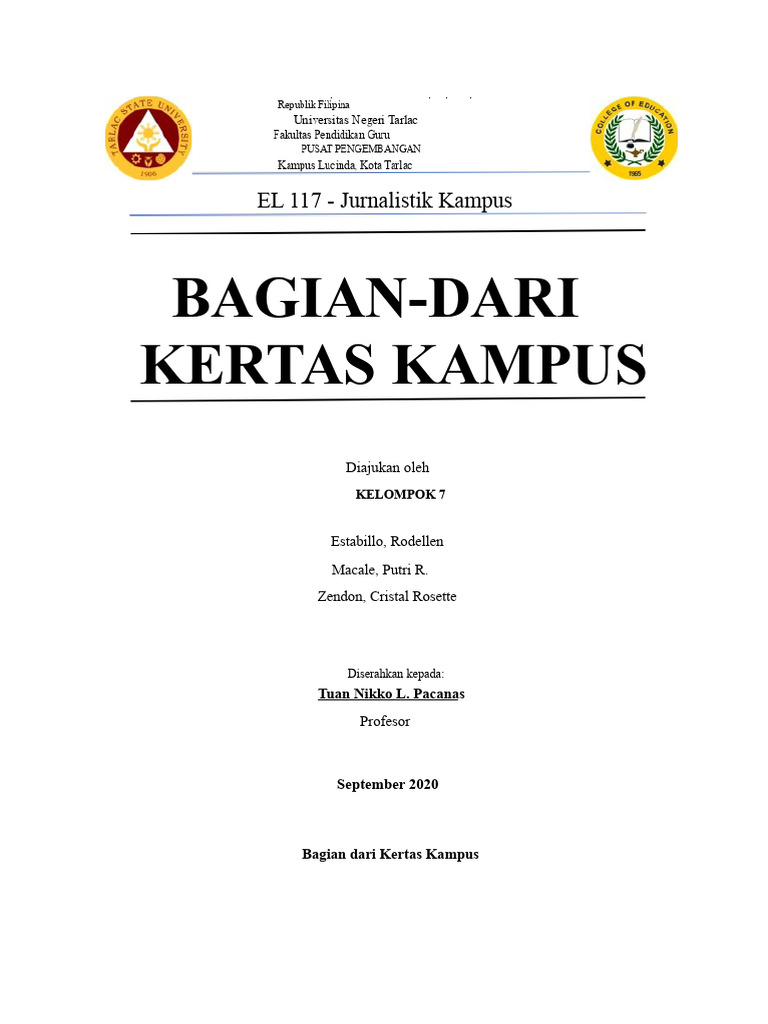 Bagian-Bagian Dari Surat Kabar Kampus | PDF