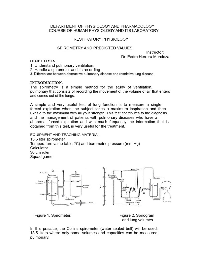 Spirometry and Lung Function Testing | PDF | Exhalation | Pulmonology