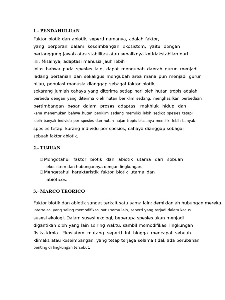 Faktor Biotik dan Abiotik dalam Ekosistem | PDF