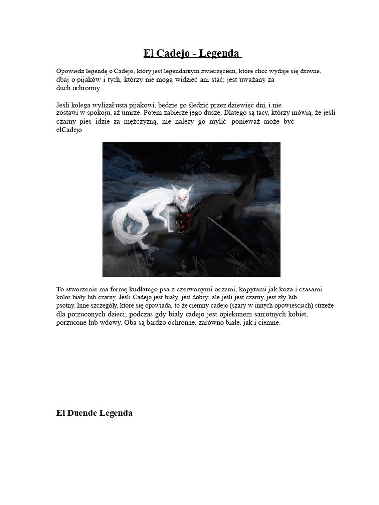 El Cadejo | PDF