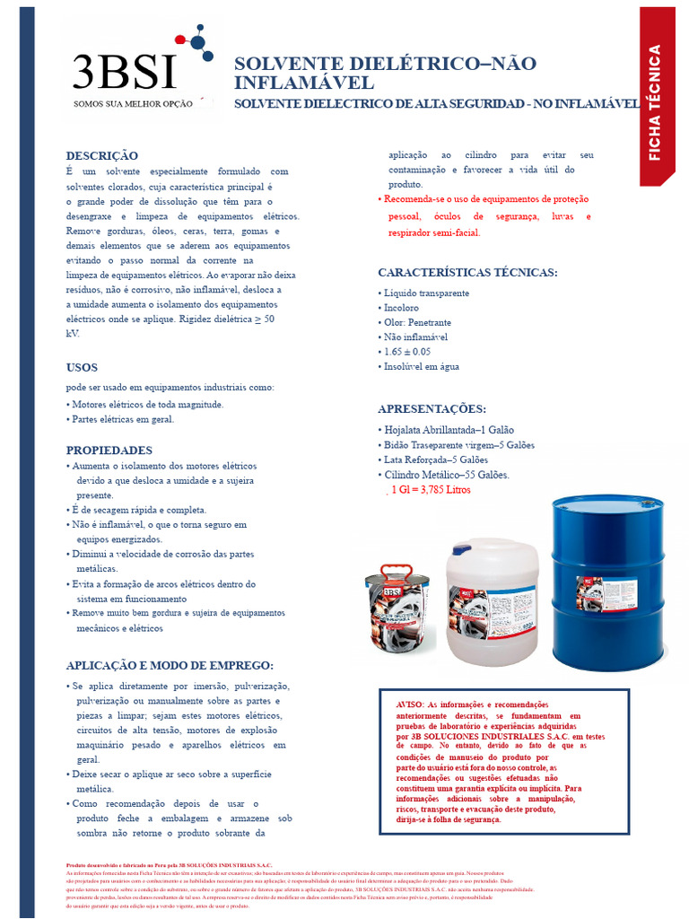 Solvente Dielétrico Não Inflamável | PDF | Solvente | Laboratórios