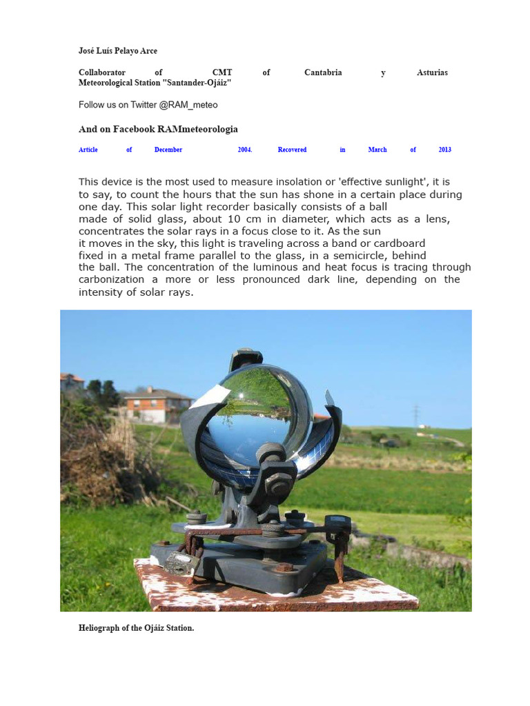 7 Heliograph | PDF | Sun | Latitude