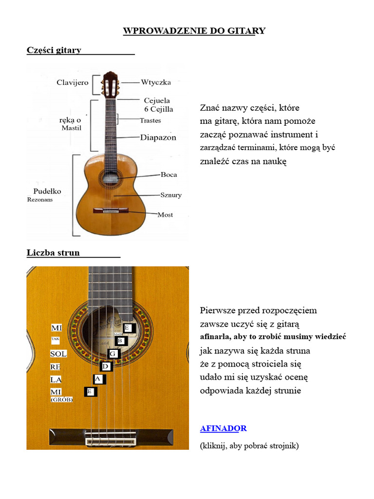 Wprowadzenie Do Gitary | PDF