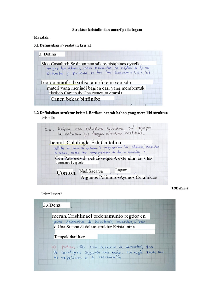 Struktur Kristalin dan Amorf Logam | PDF