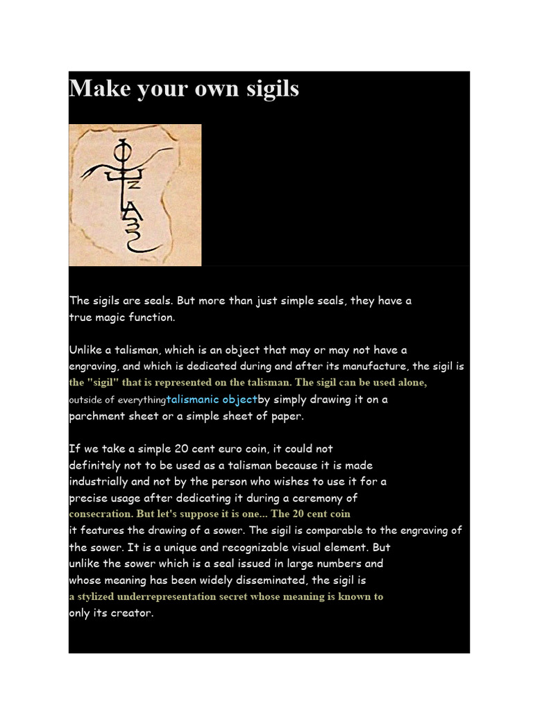 Create Your Own Sigils | PDF | Unconscious Mind | Consciousness