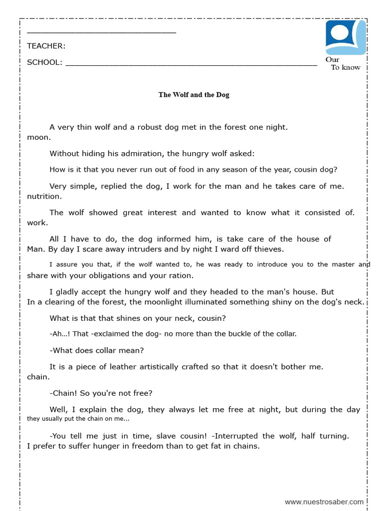 The Wolf and The Dog | PDF