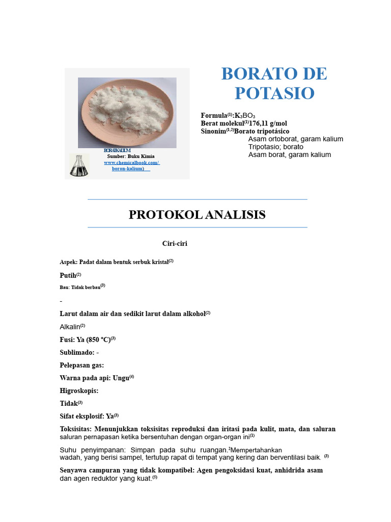 Potassium Borate | PDF