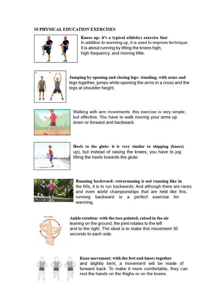 10 Physical Education Exercises | PDF