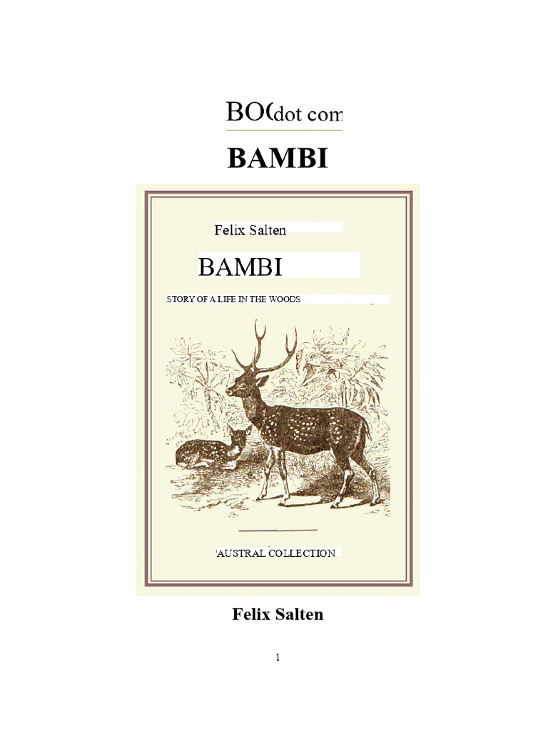 Salten Felix - Bambi | PDF