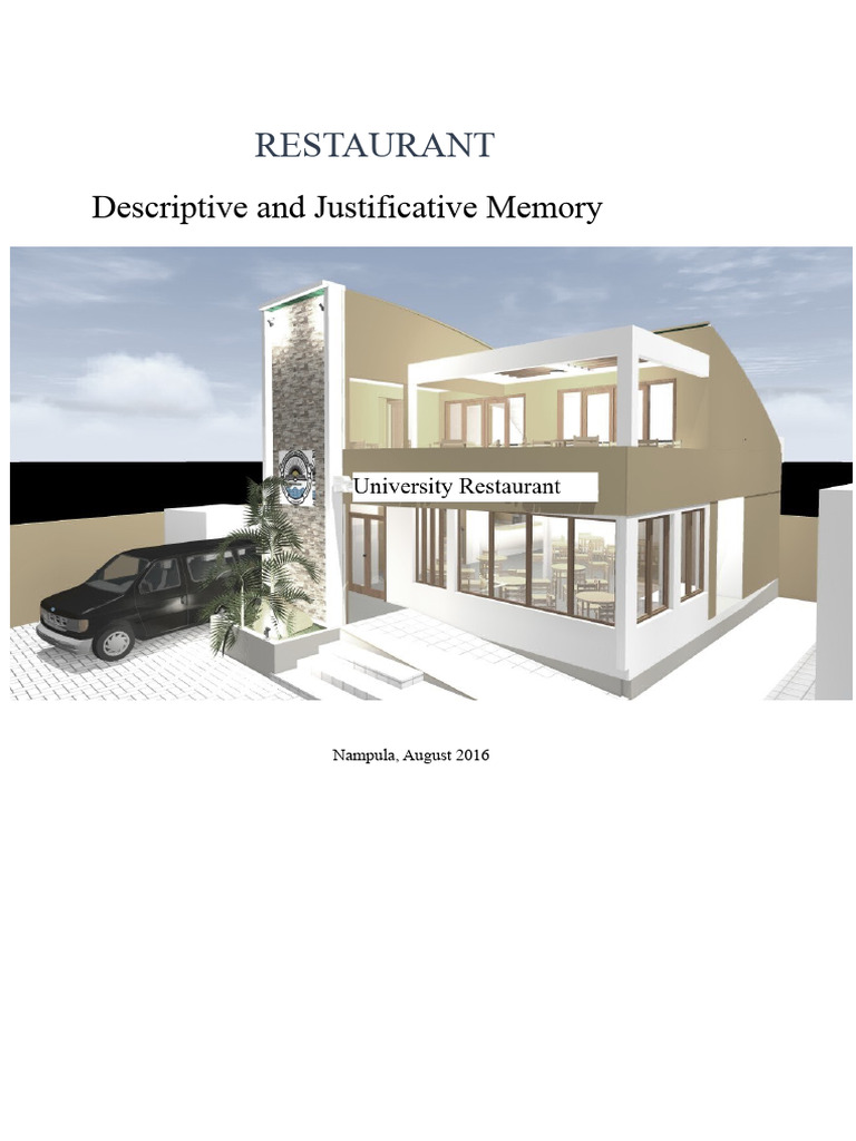 Descriptive and Justifying Memorandum - Restaurant - 105435 | PDF | Concrete | Construction ...