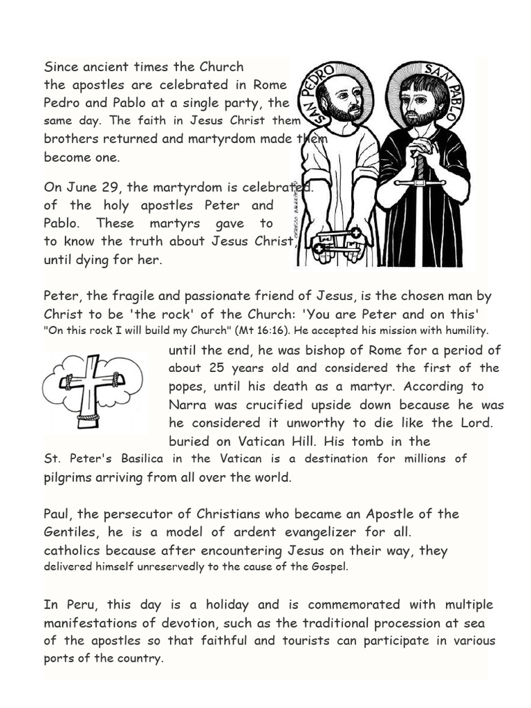 Celebrating Saints Peter and Paul | PDF | Saint Peter | Paul The Apostle