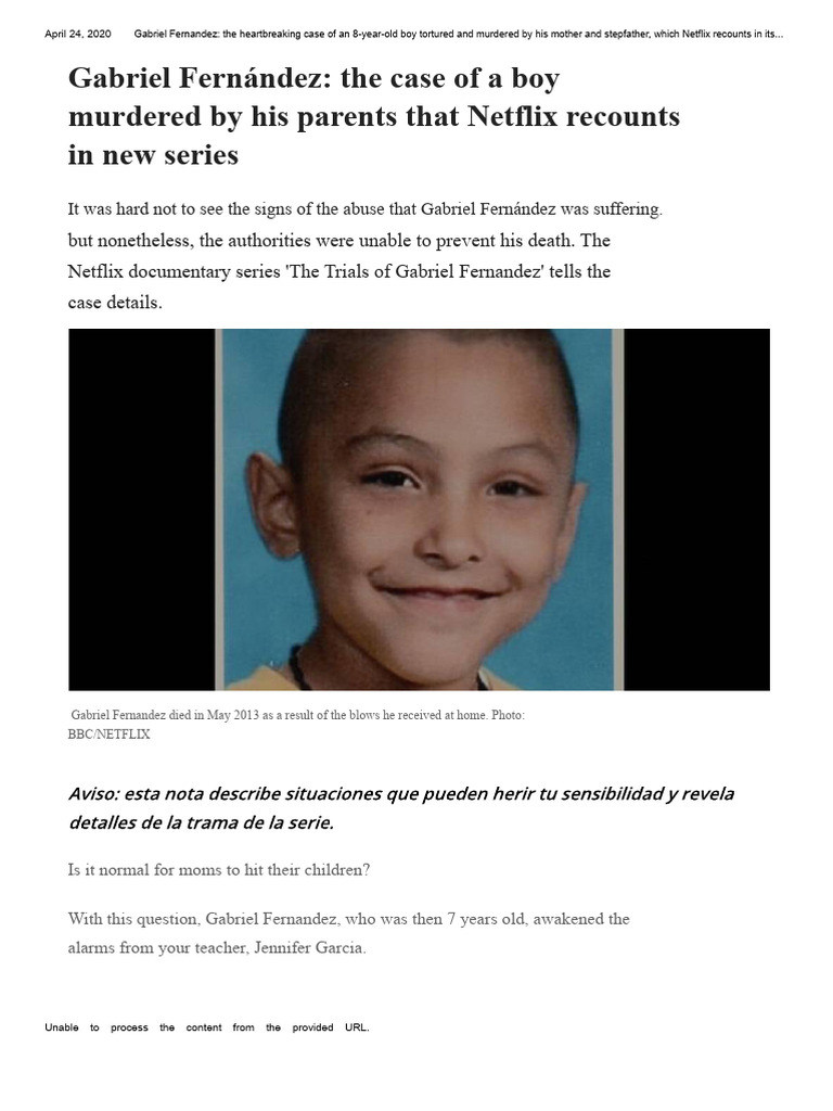 Gabriel Fernandez: The Heartbreaking Case of An 8-Year-Old Boy Tortured ...