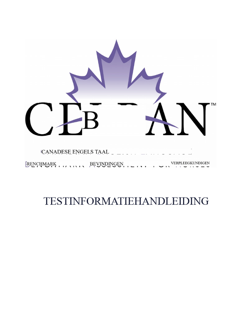 CELBAN Test Informatie Handleiding | PDF