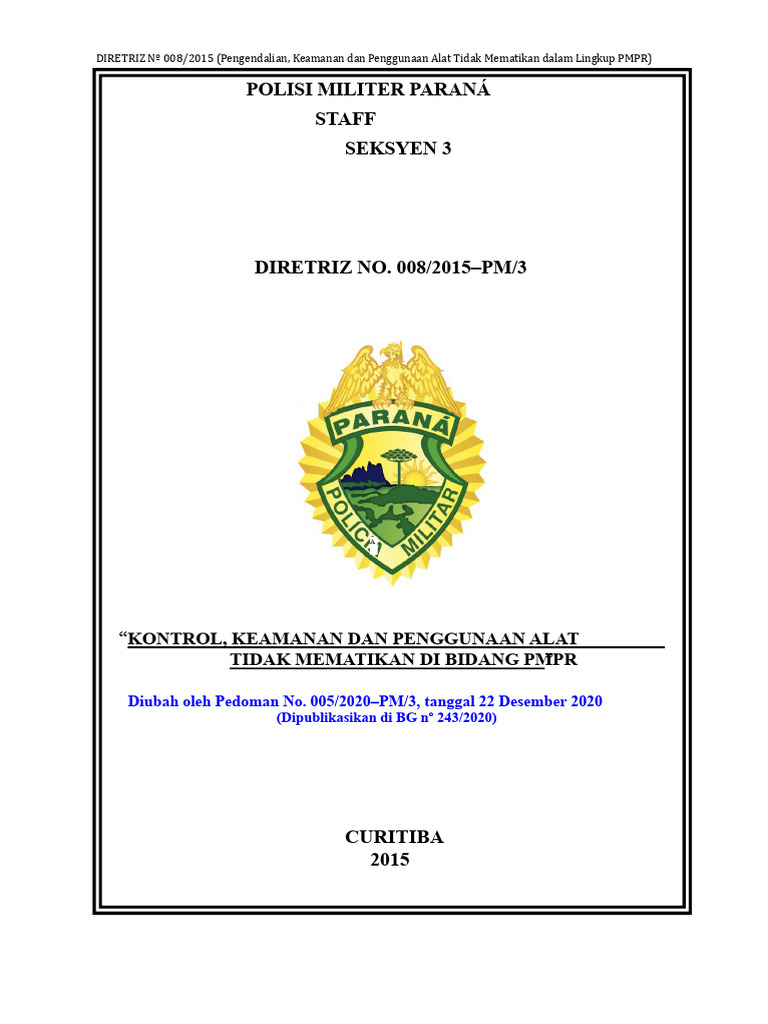 Penggunaan Alat Non-Lethal di PMPR | PDF