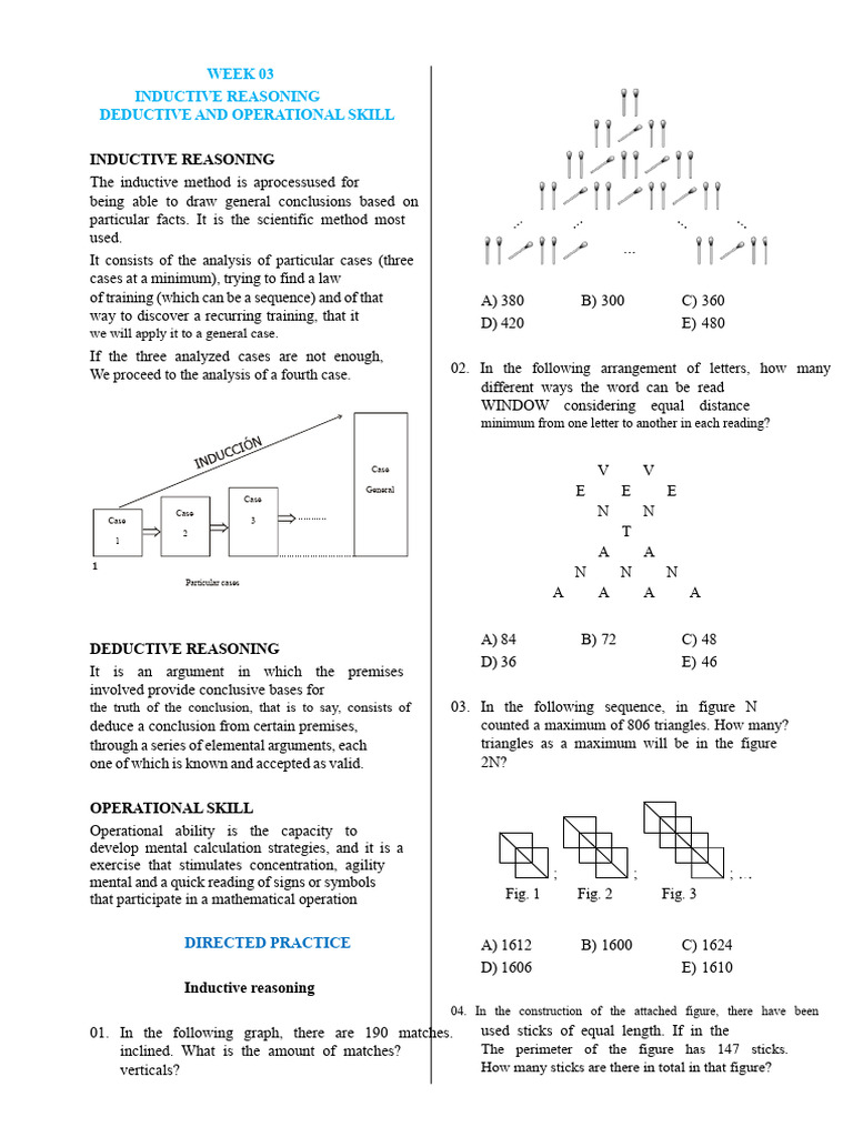 Inductive and Deductive Reasoning Skills | PDF | Inductive Reasoning ...