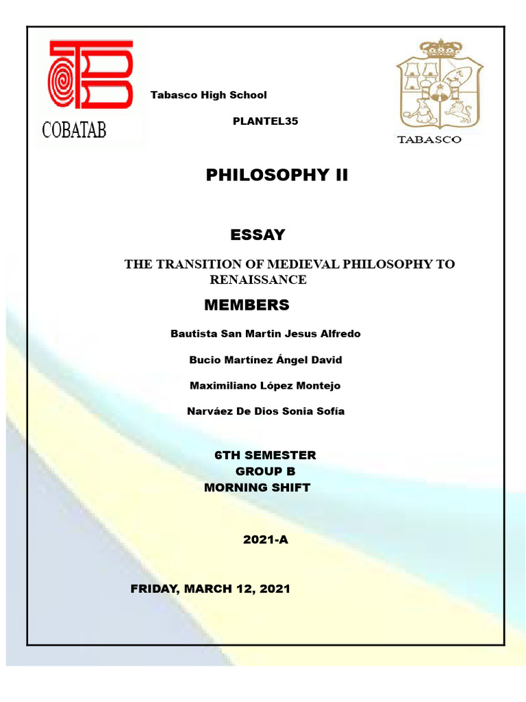 Transition from Medieval to Renaissance Philosophy | PDF | Renaissance ...