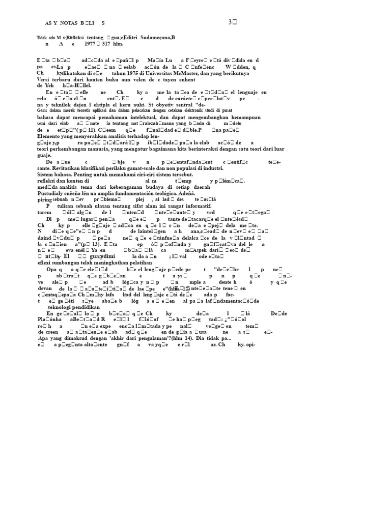 Analisis Teori Bahasa Chomsky | PDF