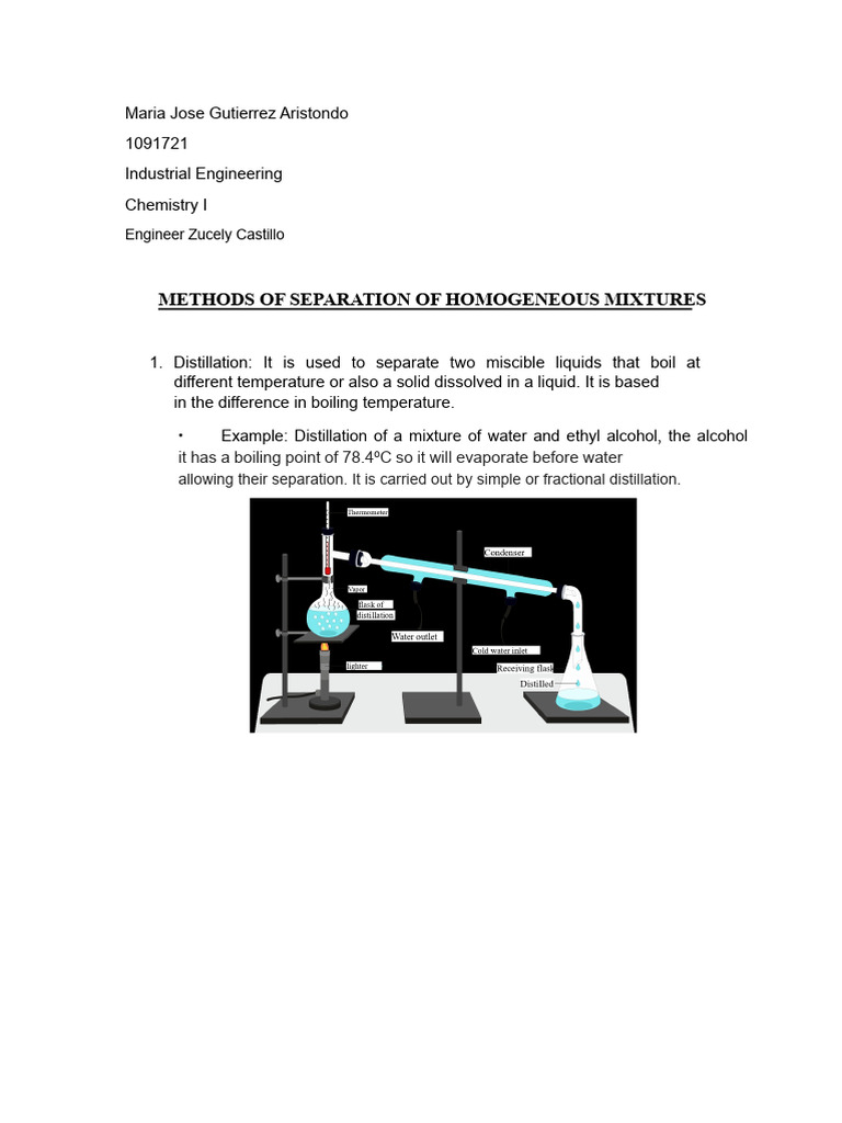 Methods of Separation of Mixtures | PDF | Mixture | Distillation