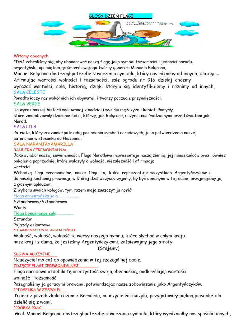 Dzień Flagowy Glosy | PDF
