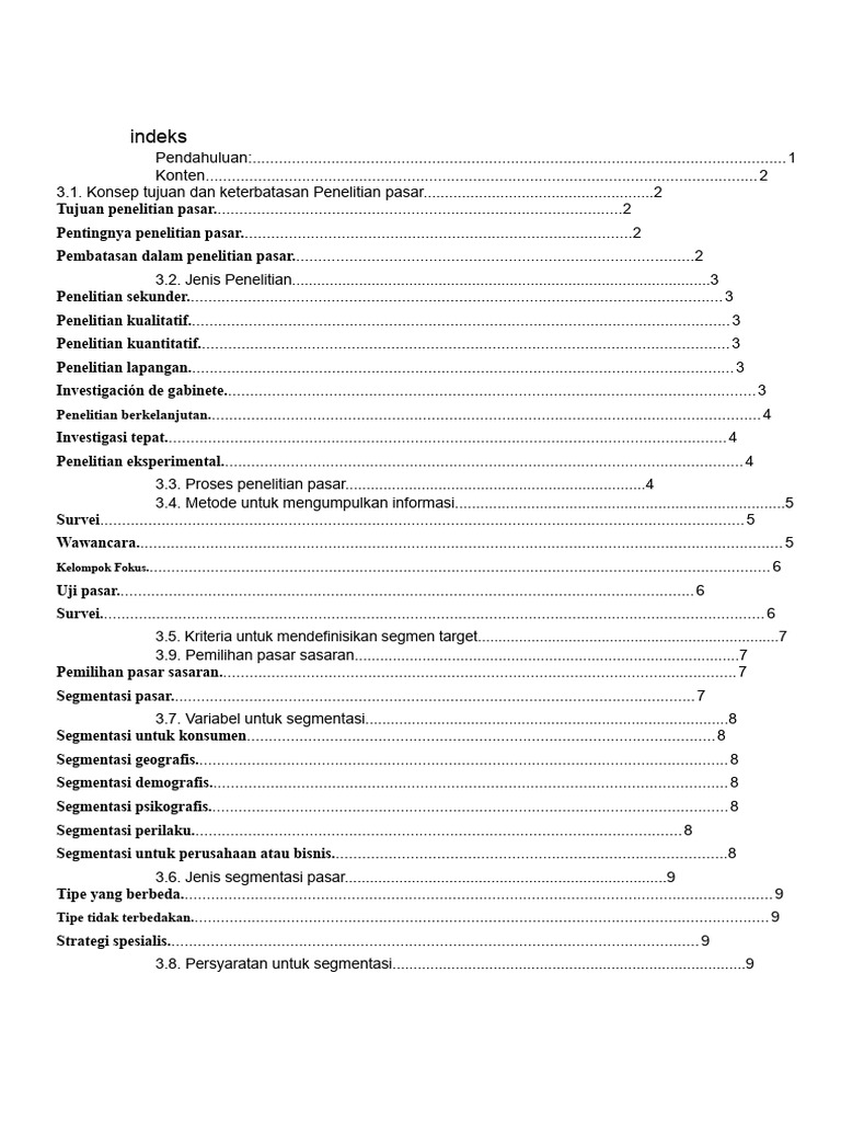 Studi Pasar Penelitian Dan Segmentasi | PDF