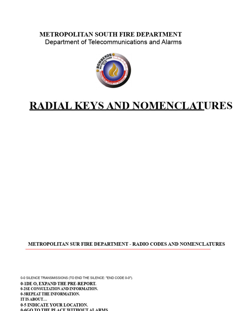 Radial Keys - CBMS | PDF | Fire Engine | Radio