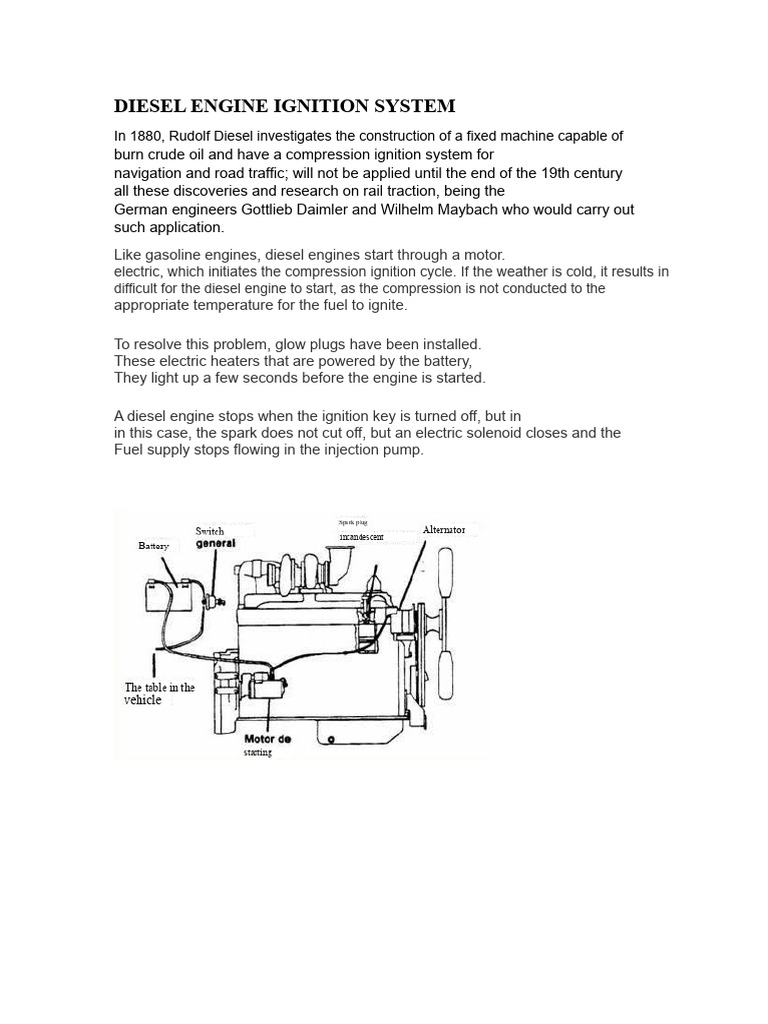 Diesel Engine Ignition System Components | PDF | Diesel Engine | Engines