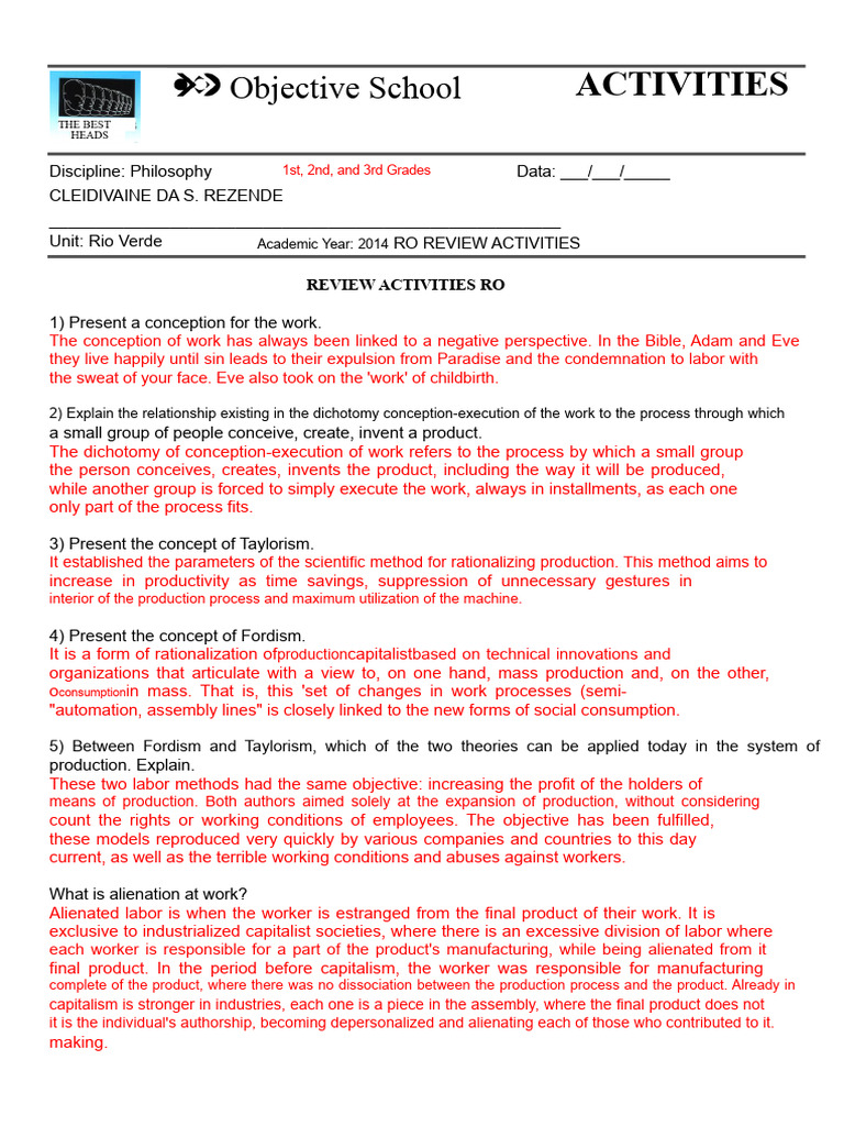 Philosophy Activity | PDF | Ideologies | Common Sense