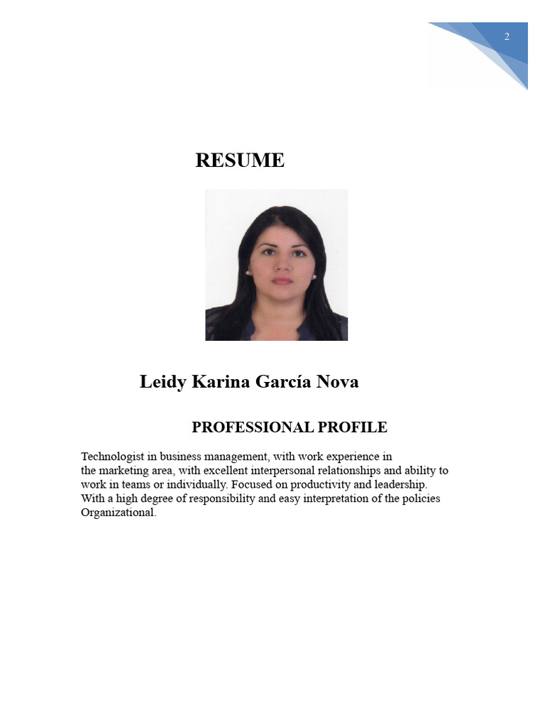 Resume KARINA | PDF | Business