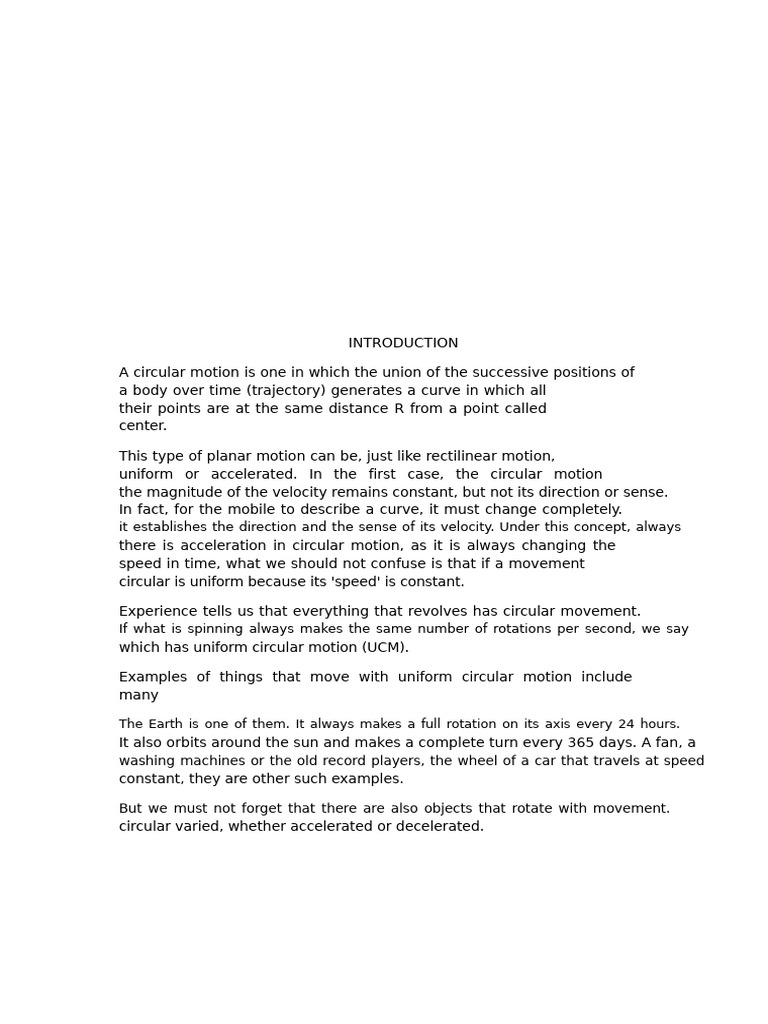 Understanding Uniform Circular Motion | PDF | Rotation Around A Fixed ...
