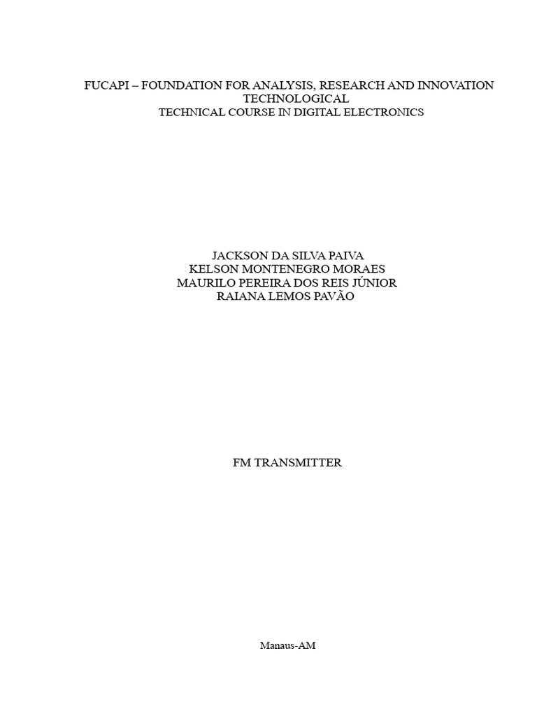 FM Transmitter | PDF | Radio | Transmitter